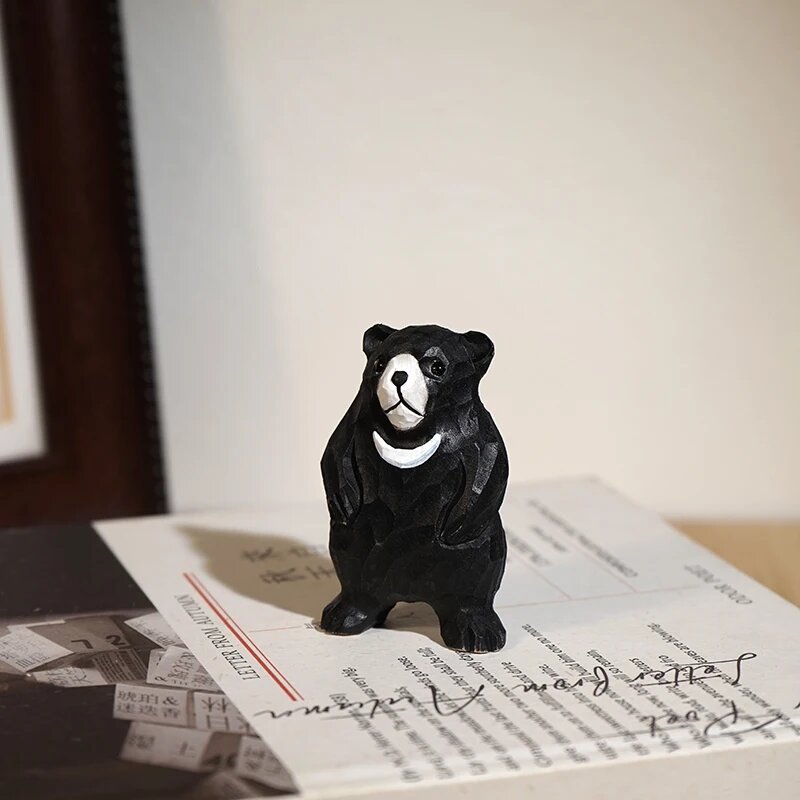 Деревянная статуэтка медведя ручной работы Design A