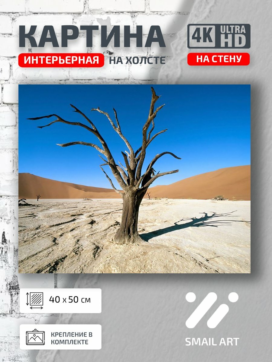 Картина на холсте интерьерная 40 на 50 на стену Живописная Desert для кабинета атмосфера