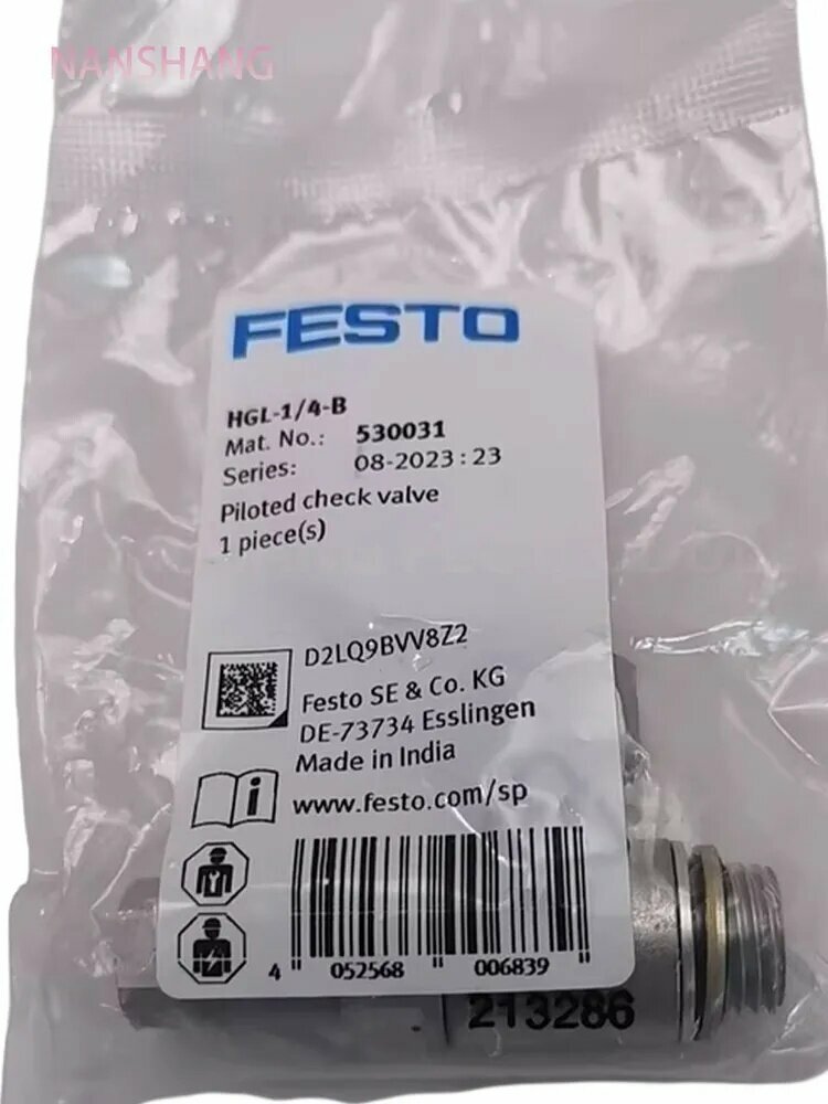 Новый оригинал Контрольный обратный клапан FESTO HGL-1/4-B 530031