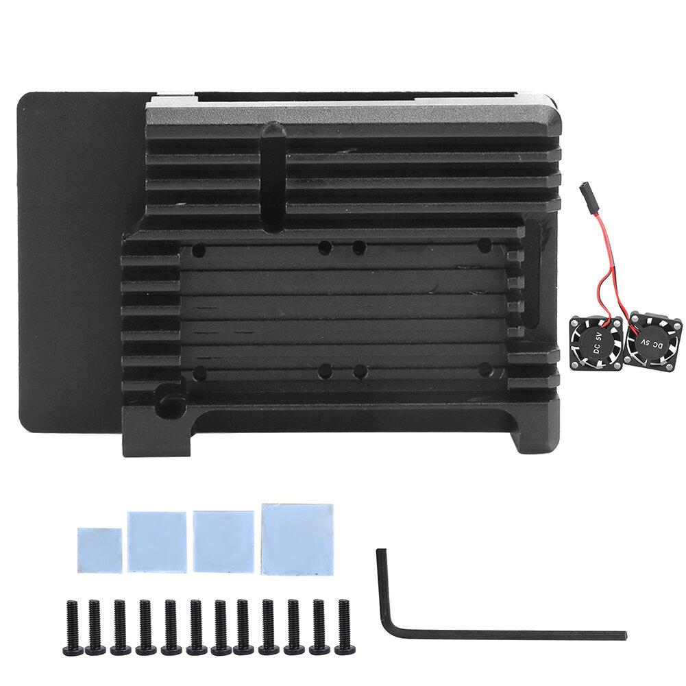Aluminum Alloy Case Protective Box for Raspberry Pi 3 B Type 2b 3b Chassis Cooling Fan