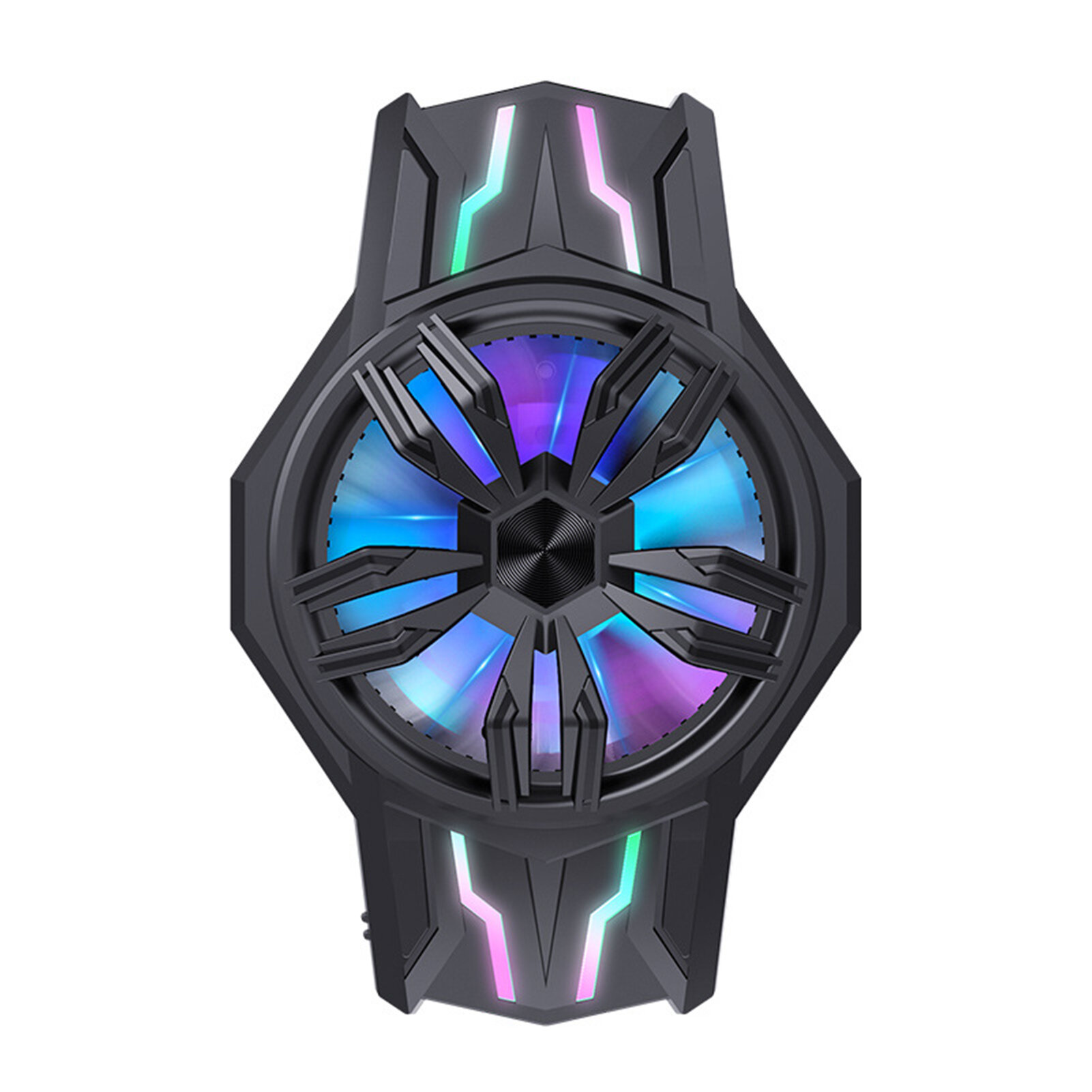 Охладитель для телефонов полупроводниковый S1-3030 RGB радиатор для мобильных телефонов мини вентилятор охлаждения смартфона низкий шум для игр фильмов трансляций влога поддерживает телефоны шириной 68-93мм черный космический серебрный