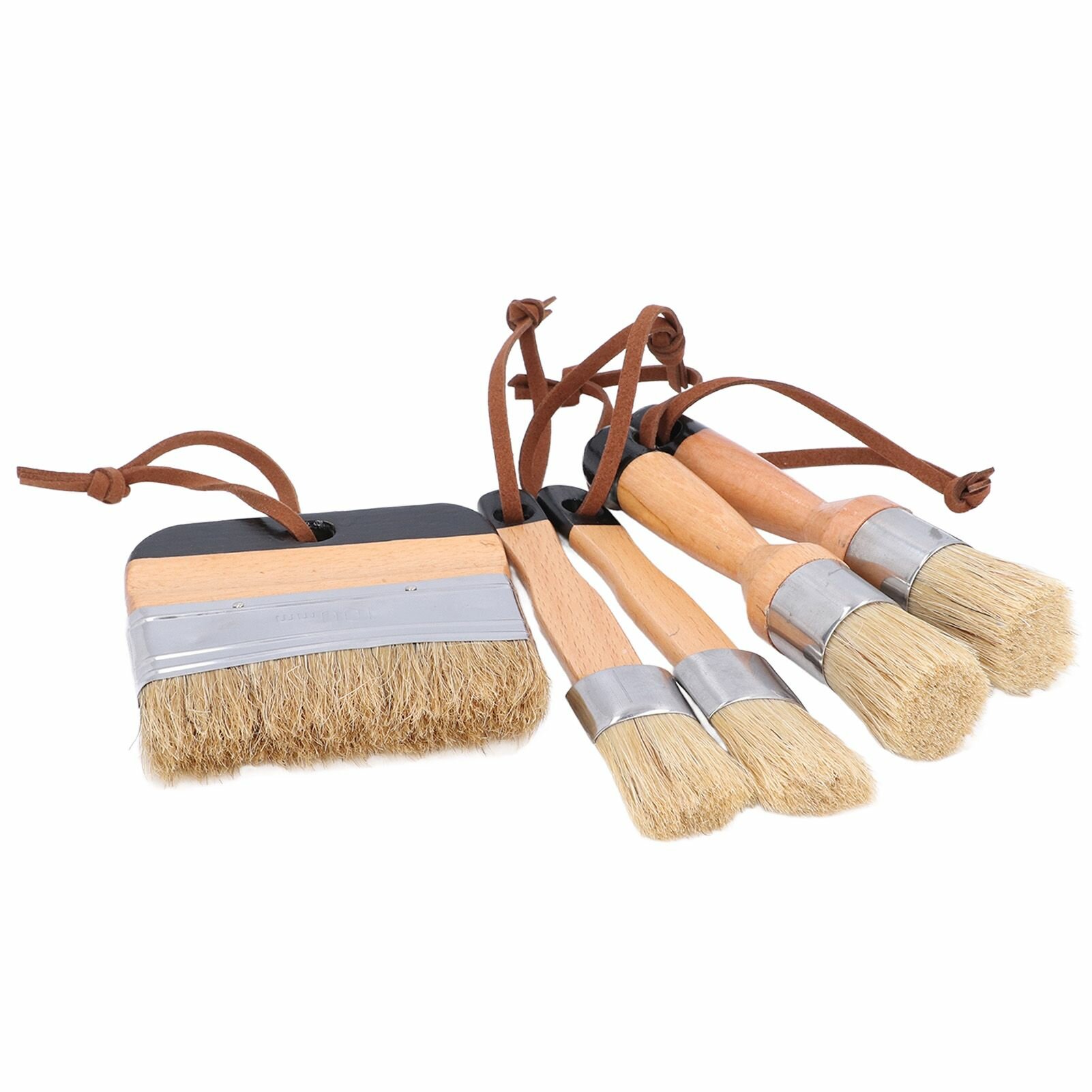 5 шт. набор кистей для рисования с щетиной и деревянной ручкой, кисть для вощения, DIY мебельная кисть для краски для дома