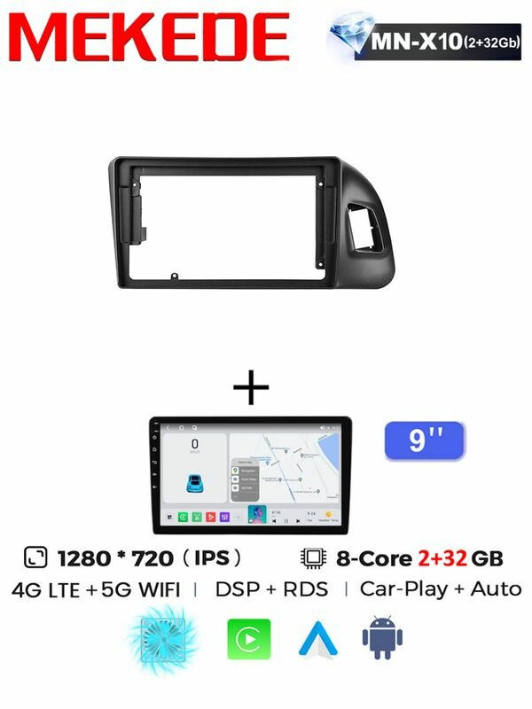 Магнитола 9" Mekede MN X10 Pro 2/32 Gb Audi Q5 8R 2008-2017 (A) carplay