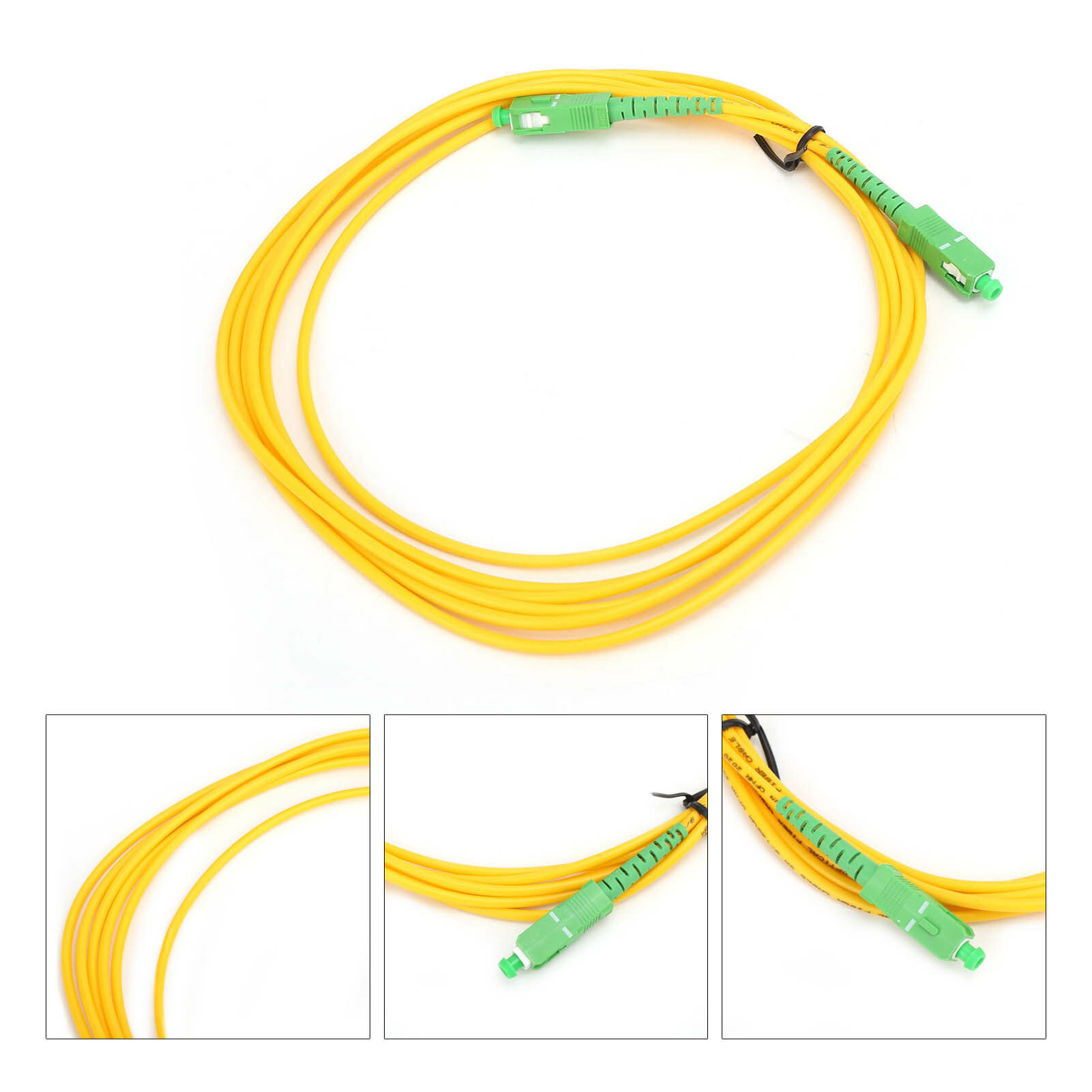 Оптический патч-корд SC/APC-SC/APC SM DX 3.0 3M PVC кабель-джампер для оптоволоконного разводки, телекоммуникационной комнаты, оборудования передачи сигналов, оптоволоконных коммуникаций, базовых станций связи, приёмопередающих устройств, в комплект