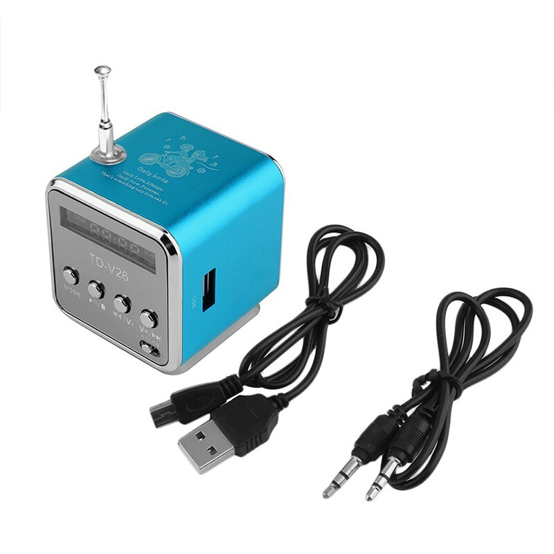 Портативный мини-USB-динамик, MP3/4-плеер, поддержка SD/TF-карт, USB 2.0, стерео FM-радио.
