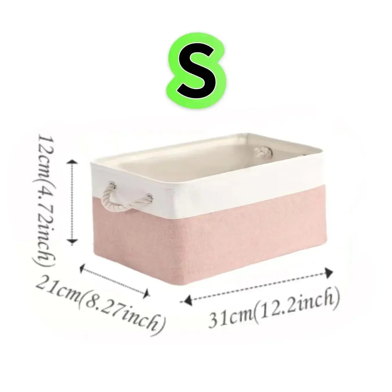 Большая Складная Корзина Для Хранения Из Льняной Ткани С Веревочными Ручками Для Игрушек, Одежды