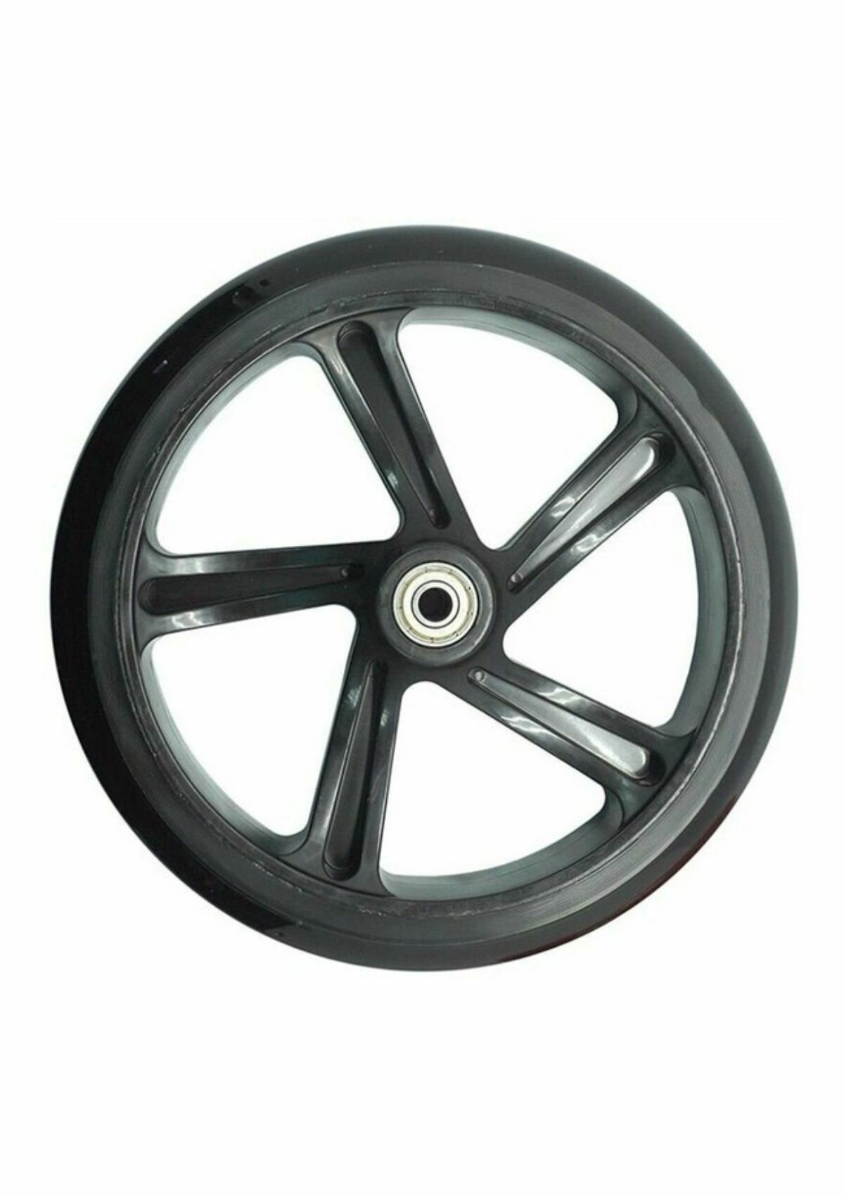 Колесо для самоката, ПУ, D:200x30мм, с подшипником ABEC-7 чёрное