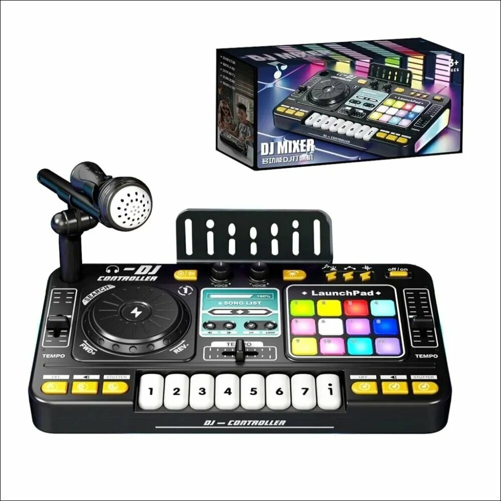 Интерактивный DJ-микшер для детей, Черный
