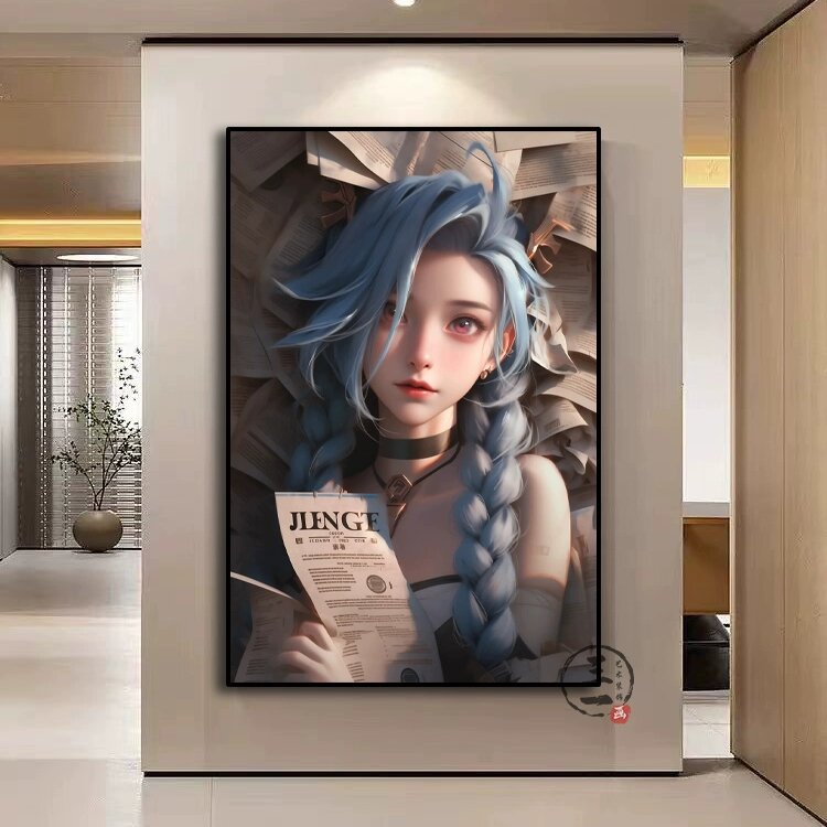 LOL Jinx League of Legends Rampage Лолита Живопись