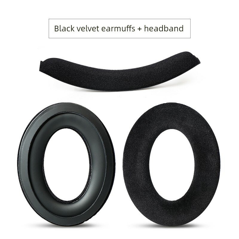 Черные велюровые накладки для ушей и лента для головы для Sennheiser G4ME ZERO HD380 и HD380PRO