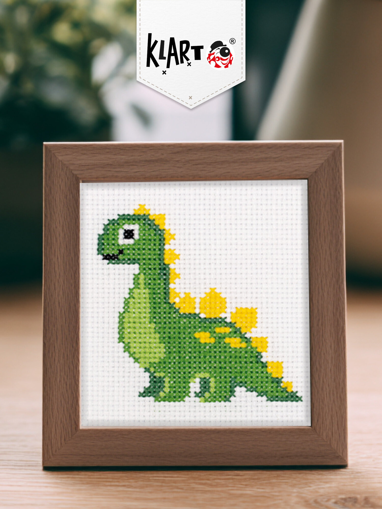 Набор для вышивания мини Klart 12-011 "Динозаврик" 10.5 х 10.5 см