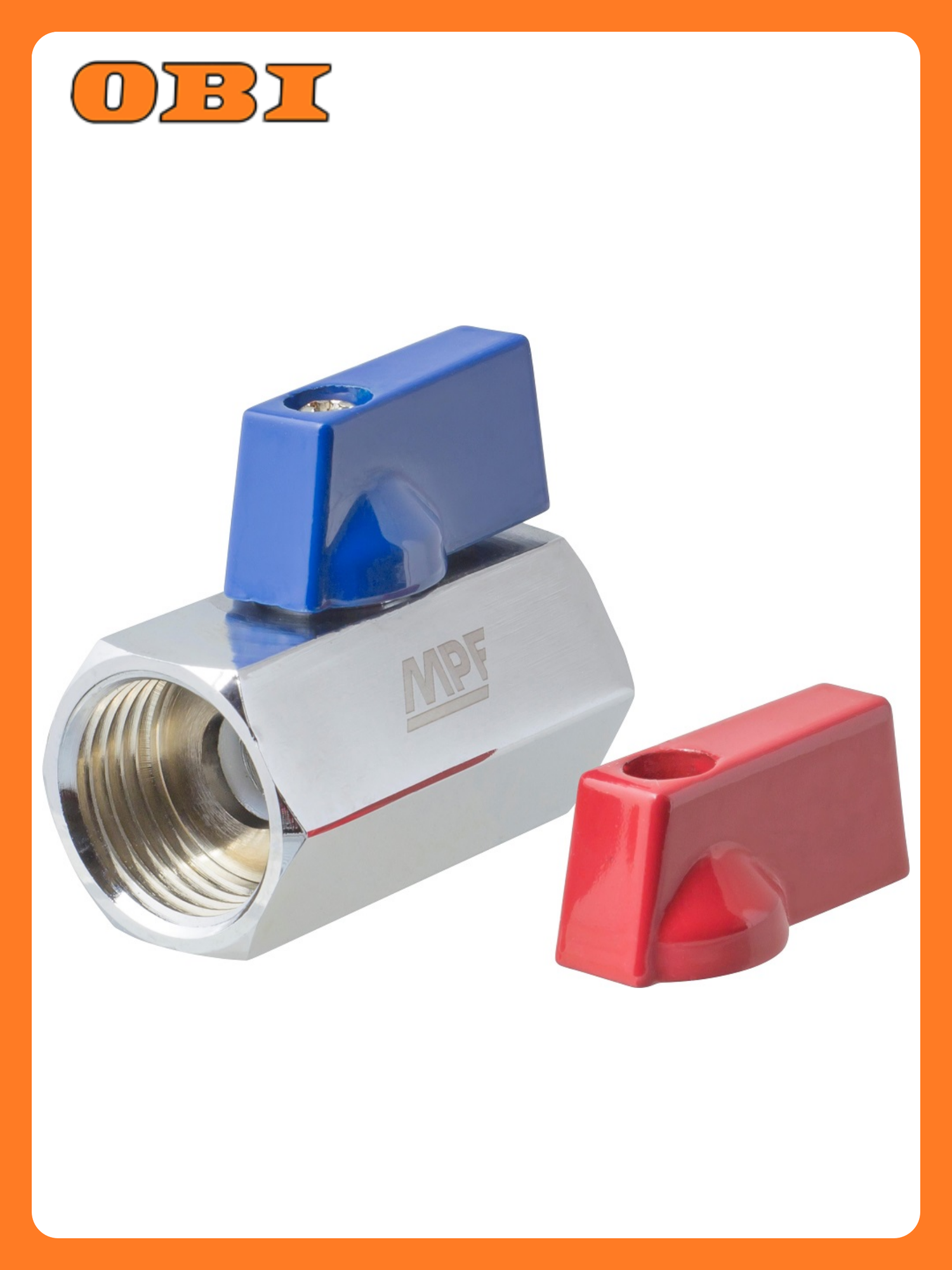 Кран-мини Fresso MPF, муфтовый, латунь, хромированное покрытие, 1/2", 3.3 см, серый