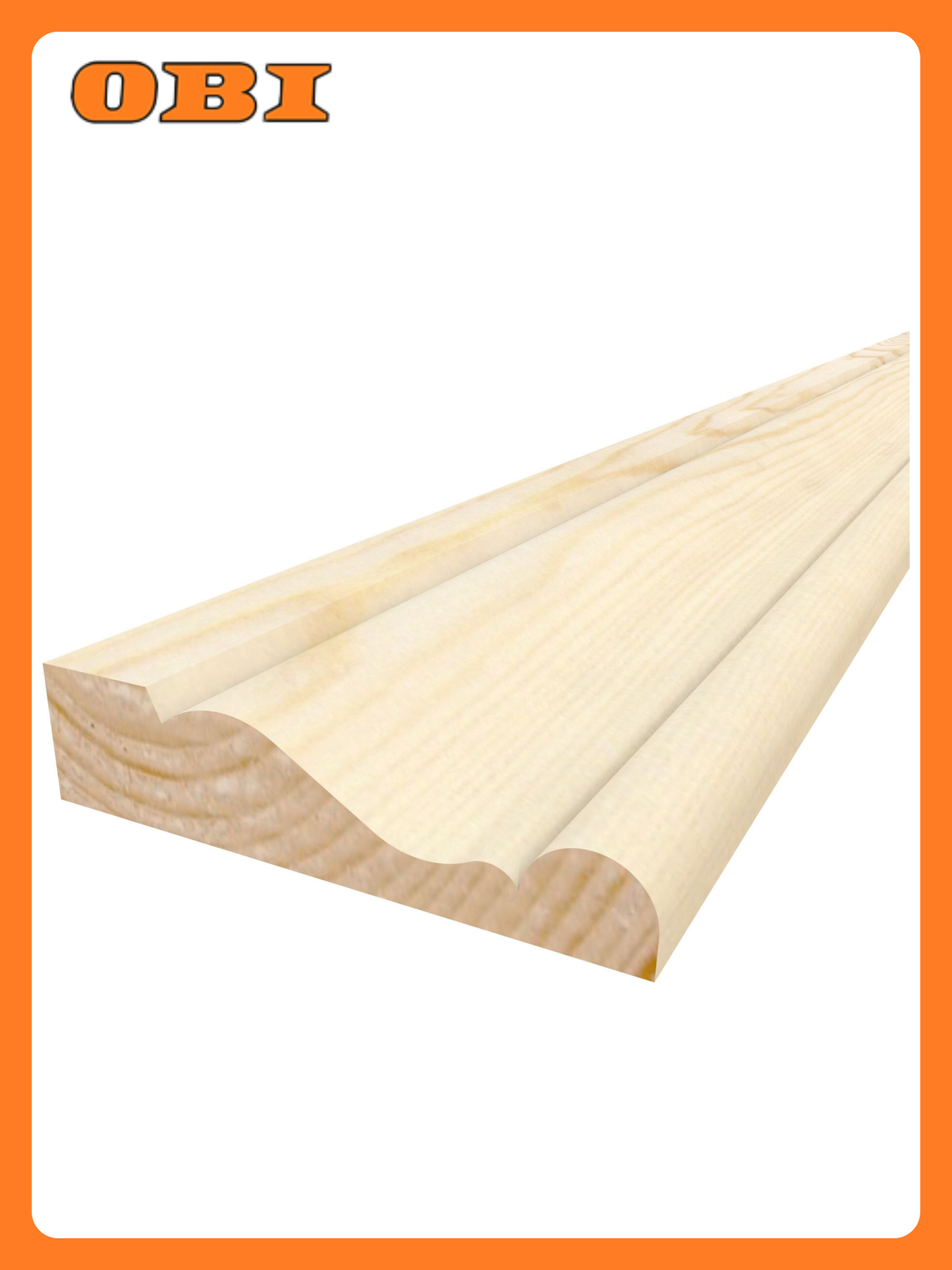 Нащельник строганный, массив сосны, сорт Экстра, 2400х38х9 мм, бежевый