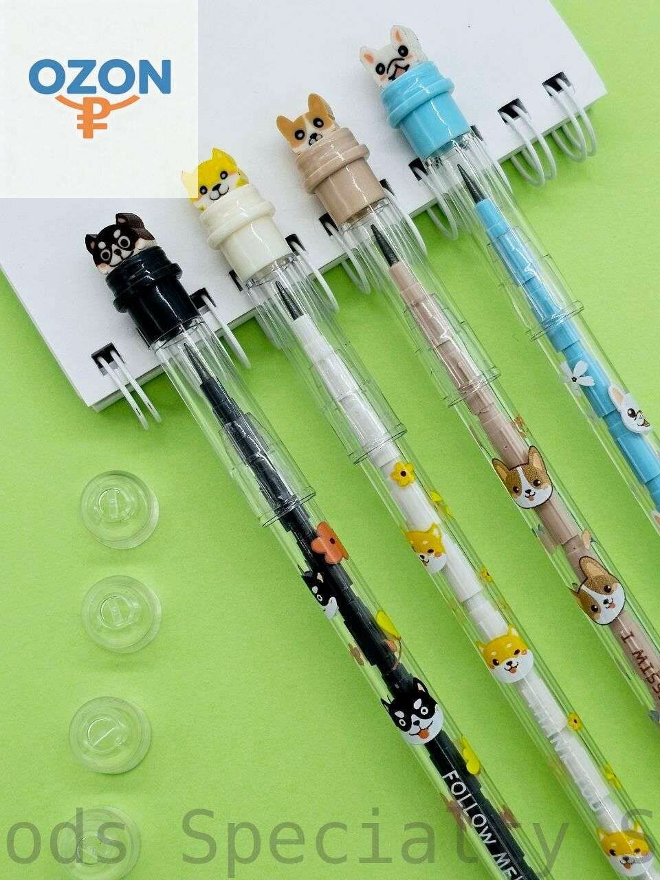 Карандаш простой сегментный "Зверята" 4шт.