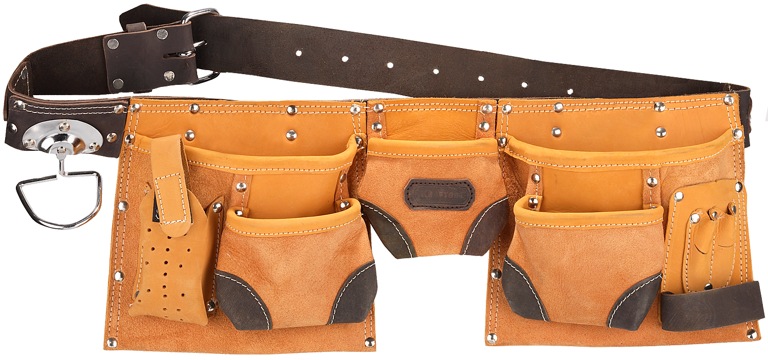 Пояс для инструментов KRAFTOOL INDUSTRIE 1-38520 для инструментов, оранжевый, натуральная кожа