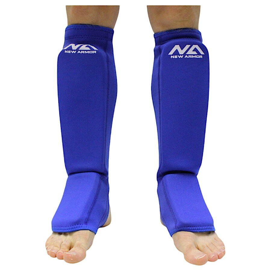 Защита голени New Armor Neoprene синяя, L