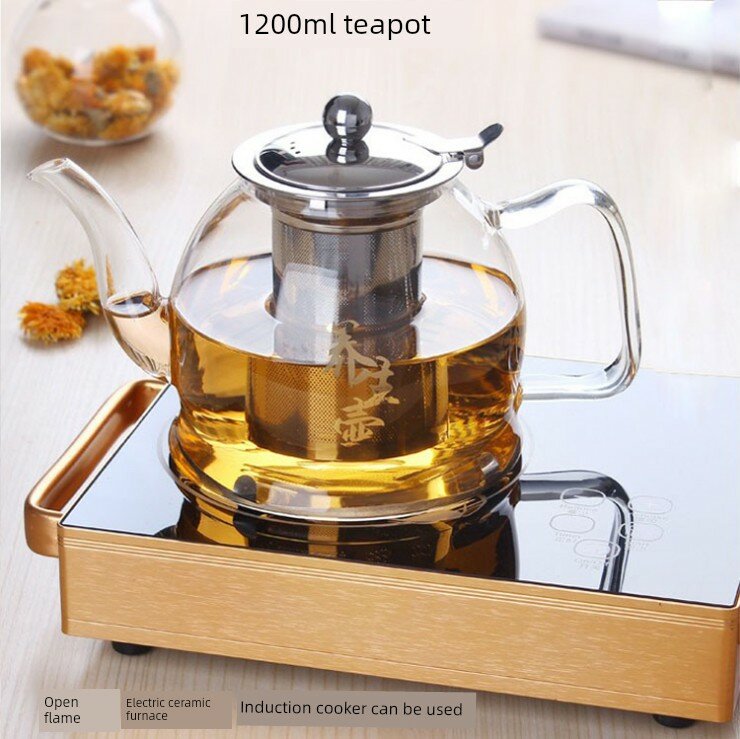 Чайный чайник Shanjing Teahouse, утолщенный термостойкий чайник из боросиликатного стекла, большой чайник из