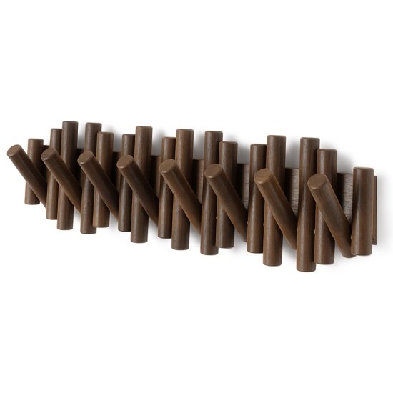 Вешалка настенная Umbra Picket, 8 крючков, состаренный грецкий орех, 1023554-746-CHN