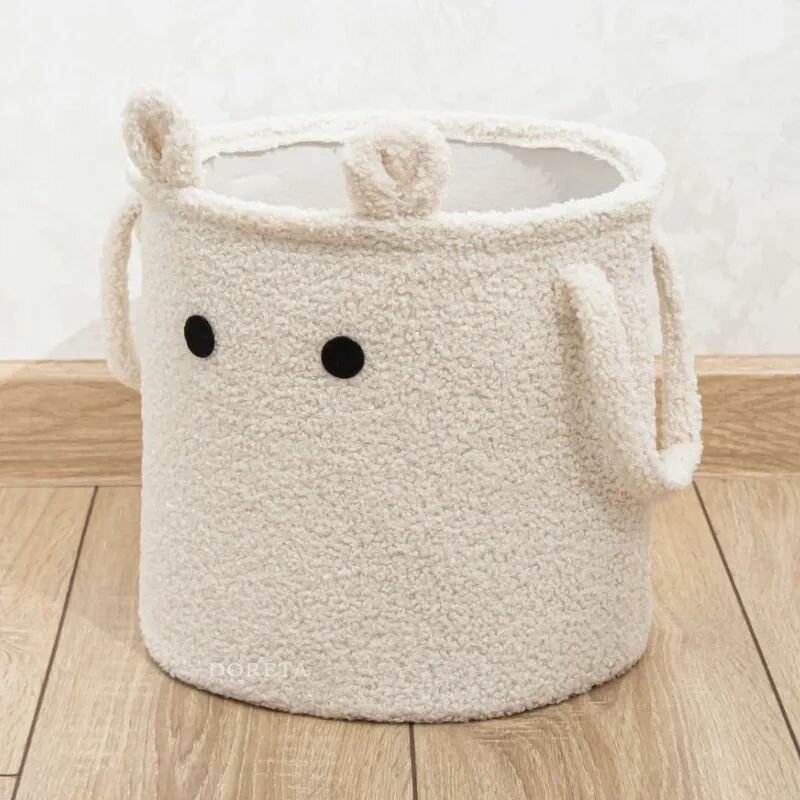 Корзина для белья, игрушек, вещей, мелочей, складная, букле