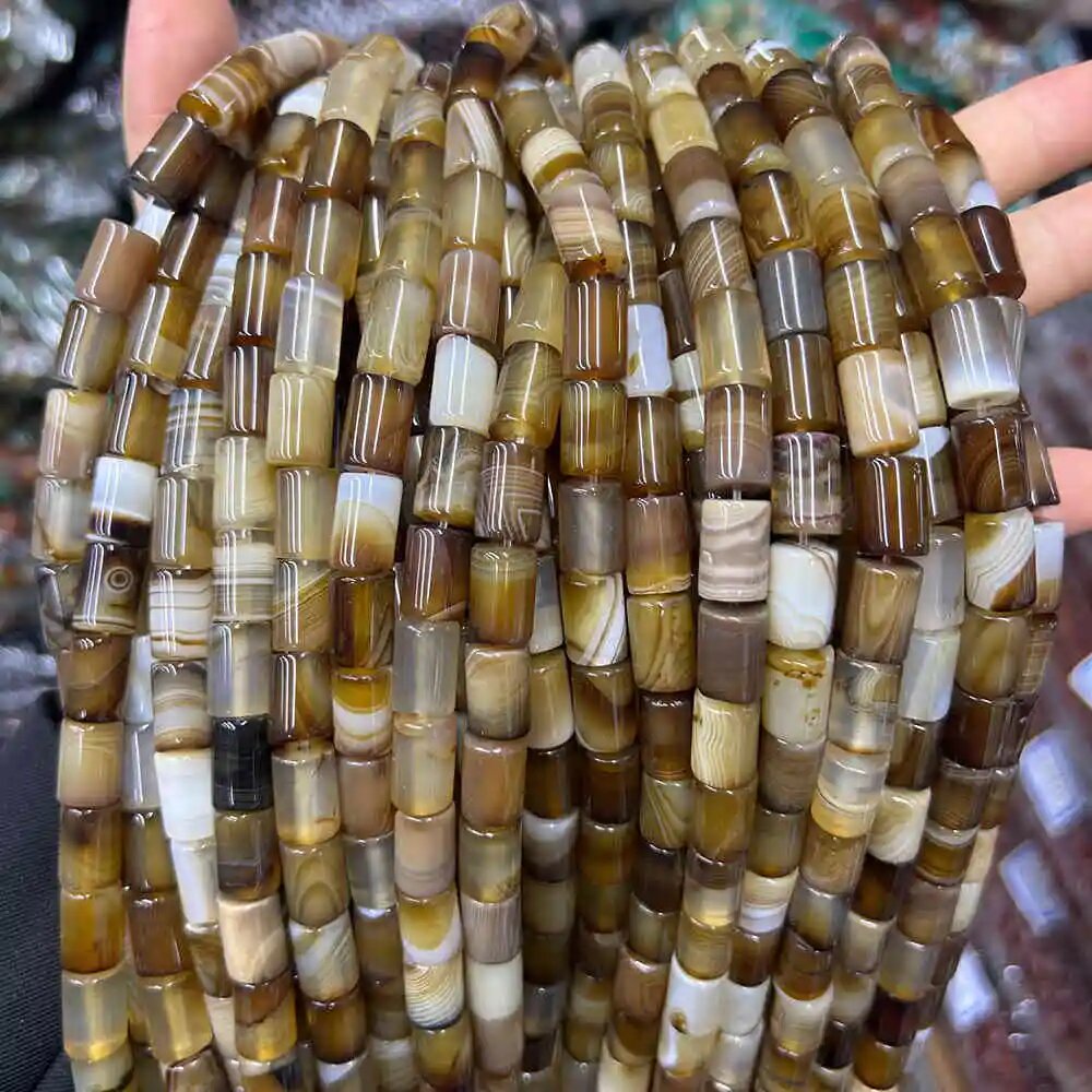 Бусины из коричневого агата IUXURYGEM-TOUCH 15 дюймов