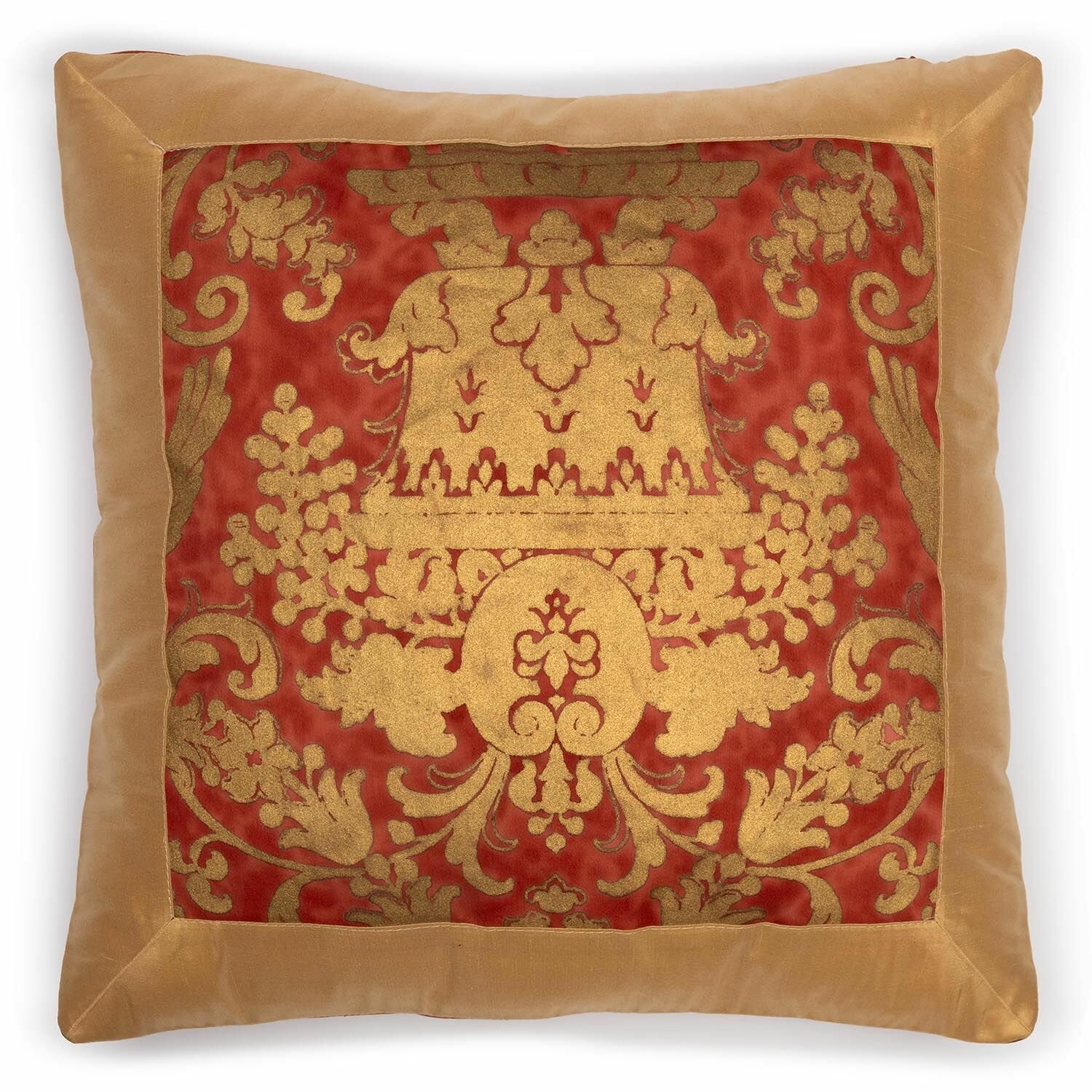 Подушка декоративная Art&Decor на молнии, 40х40, 100% шелк, ручная шелкография