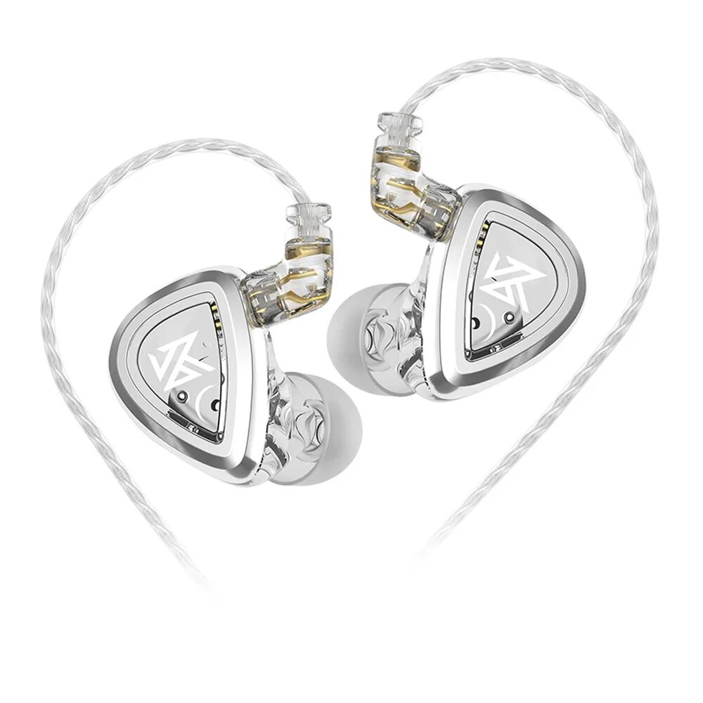 Наушники KZ EDA (Balanced Edition) without Mic, динамические, проводные, внутриканальные, silver