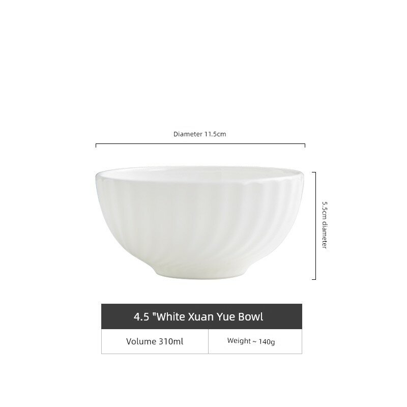 Белая суповая миска из костяного фарфора, креативная и уникальная, для одного человека, в китайском стиле,