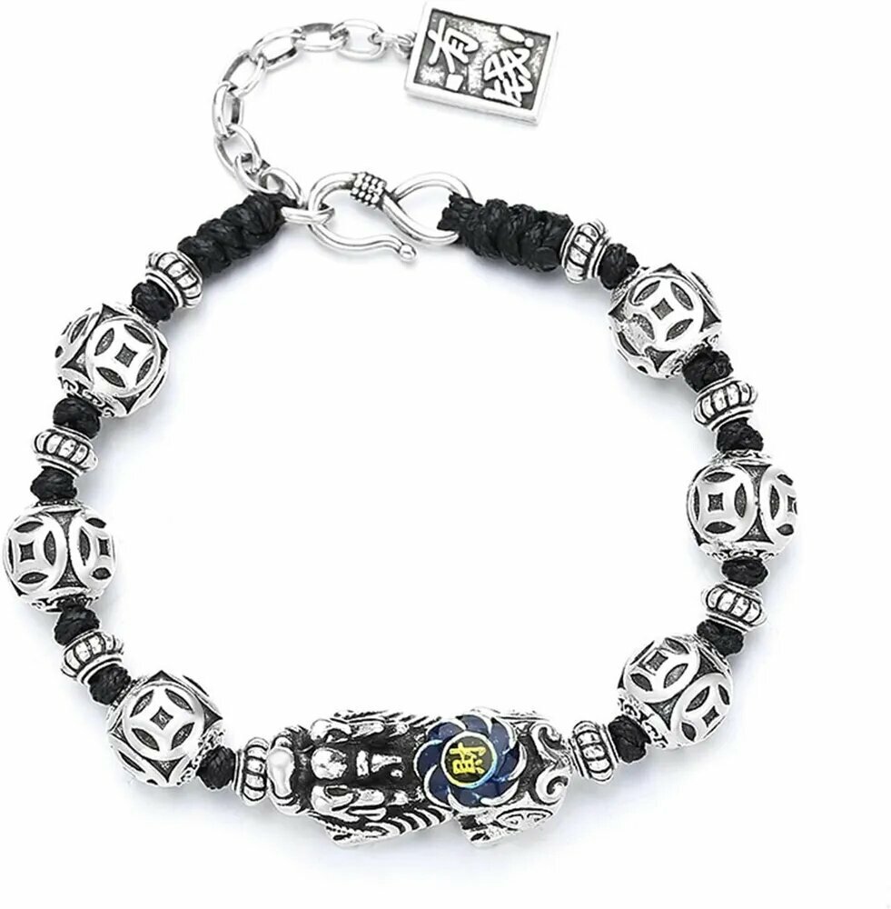 Браслет Фэн-Шуй Пи Сю Серебра 999 Пробы, Регулируемые Браслеты-амулеты На Удачу