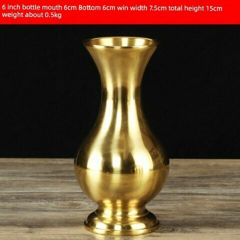 Чистая медная ваза для буддийского алтаря, для домашнего использования, для воды Гуаньинь, для нектара, для цветочных