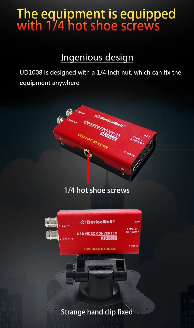 DeviceWell UD1008 SDI 1080P Видеоконвертер карты потокового захвата