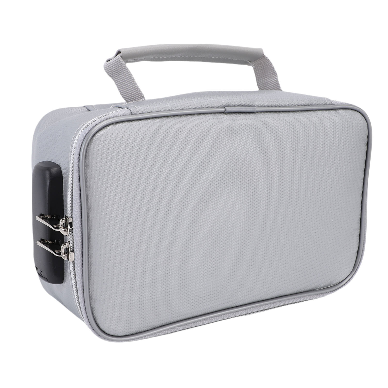 Серебристый огнеупорный мешок для документов, с замком, 24x15x8см