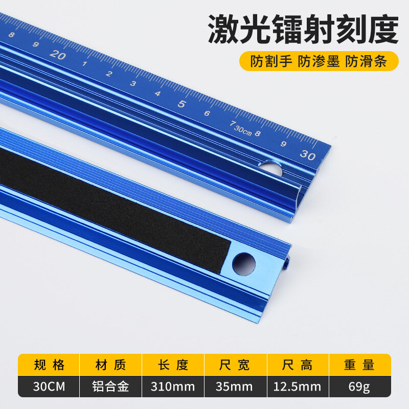 Алюминиевая защитная линейка для рекламы - антискользящая и устойчивая к порезам линейка для постеров и фото Модель