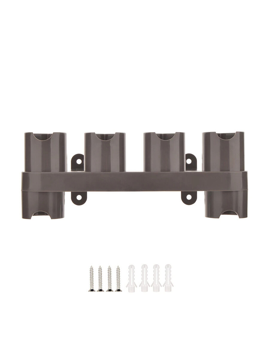 Настенный держатель насадок и щеток к пылесосам Dyson V11, V15, SV14, SV15, SV17, SV22, SV47. Док-станция для пылесоса, 2-х насадок, со штекером зарядки аккумулятора.