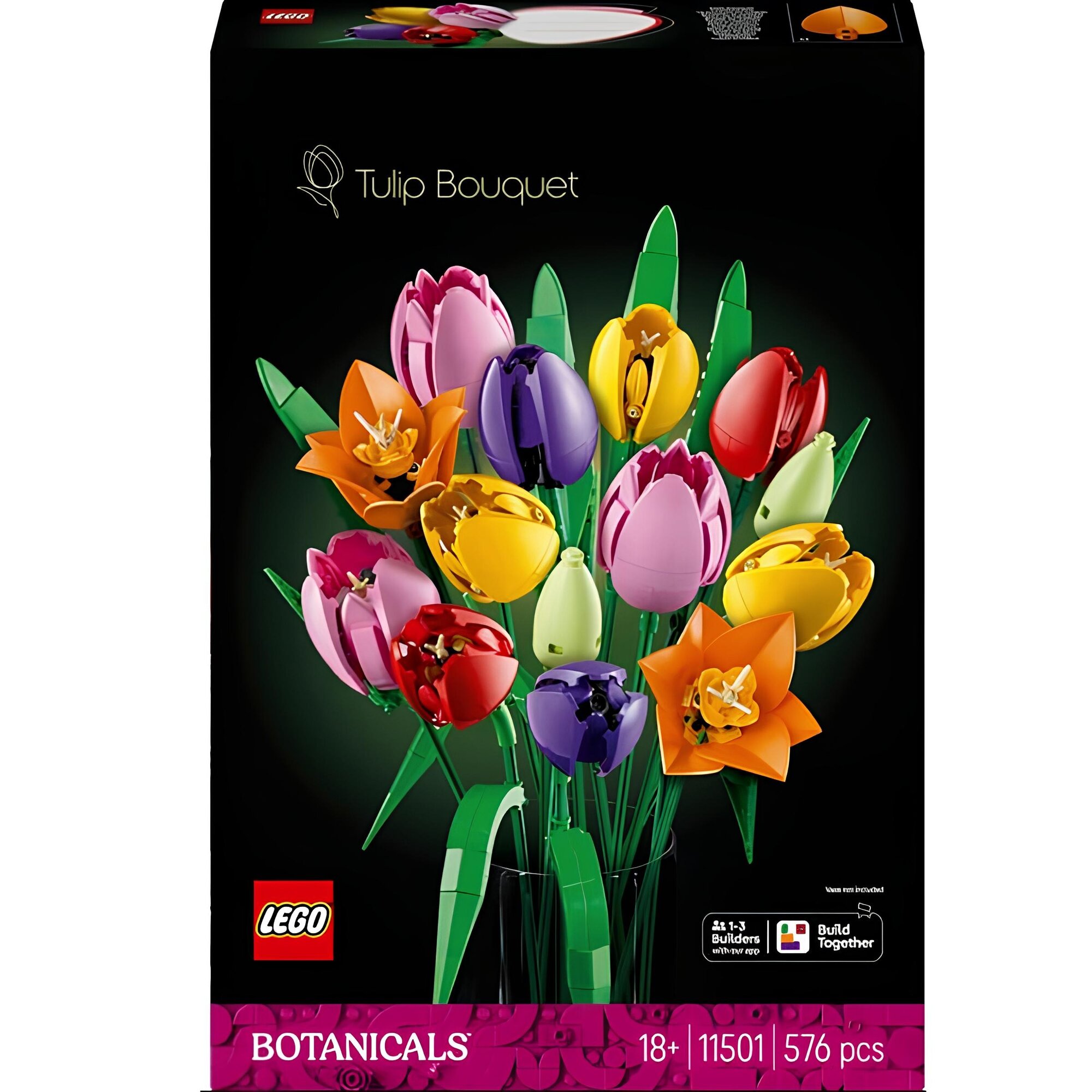 Конструктор LEGO Botanicals 11501 Букет Тюльпанов, разноцветный, 576 дет. — фото 1