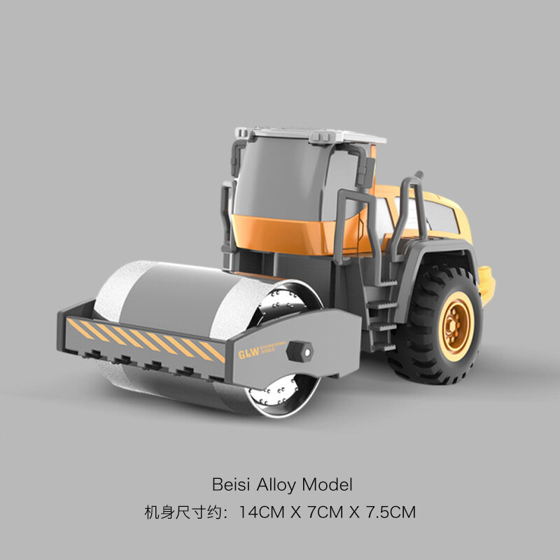 Модель погрузчика из сплава, строительной техники, детской игрушки, дорожного катка, вилочного погрузчика, снегоуборочной машины, бульдозера для мальчиков.