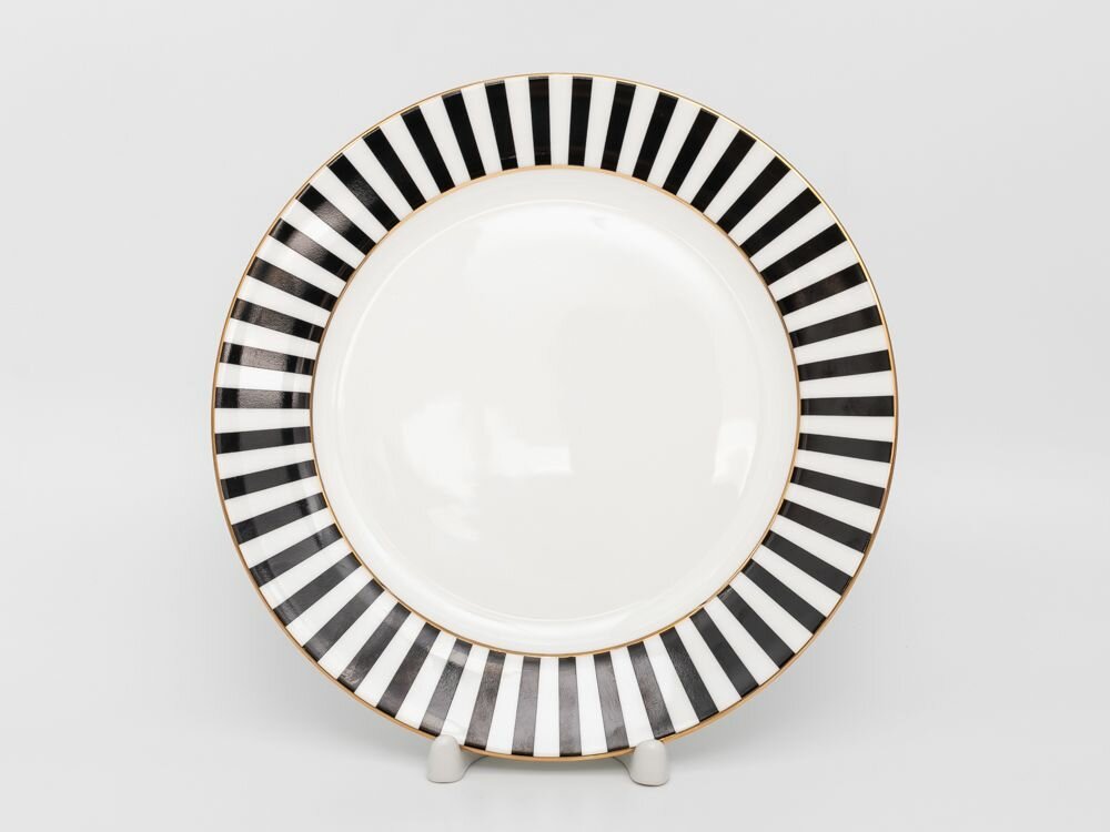 Тарелка плоская 20 см ф. Стандартная-2 рис. Да и нет. Черный