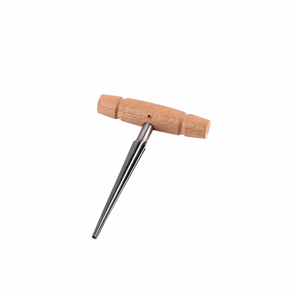 Расширитель для дерева ручной с ручкой Т, конусный, 4-гребневый, для фаски, инструмент для реза гитаристов, конусный пинчатаый расширритель 1/8"-1/2" (3мм-12мм), материал вольфрамсталь, цвет никель и дерево, размер 152*105*4.3мм, вес 88г, бренд Home, 1