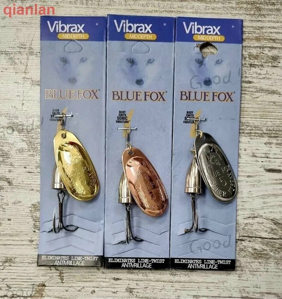 Xiaomi YouPin Блесна BLUE FOX № 5 / 3шт. щука, судак, сом, форель