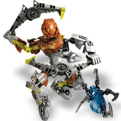 2019 KSZ 613 1 Совместимый логотип BIONICLE 71312 BIOCHEMICAL WARRIOR BIONICLE EKIMU MSDK Maker Building Block Игрушка BRINGUEDOS Блок чушков (красочный)