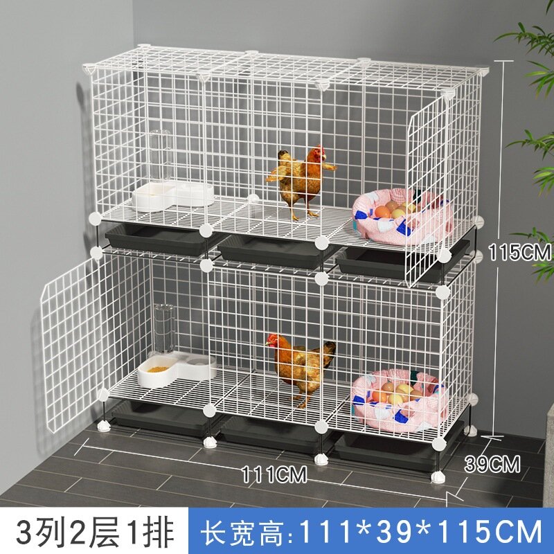 Маленькая клетка для кур и уток для домашнего использования, маленький домашний курятник, курятник с сеткой, собранная клетка для кур на балконе, большого размера
