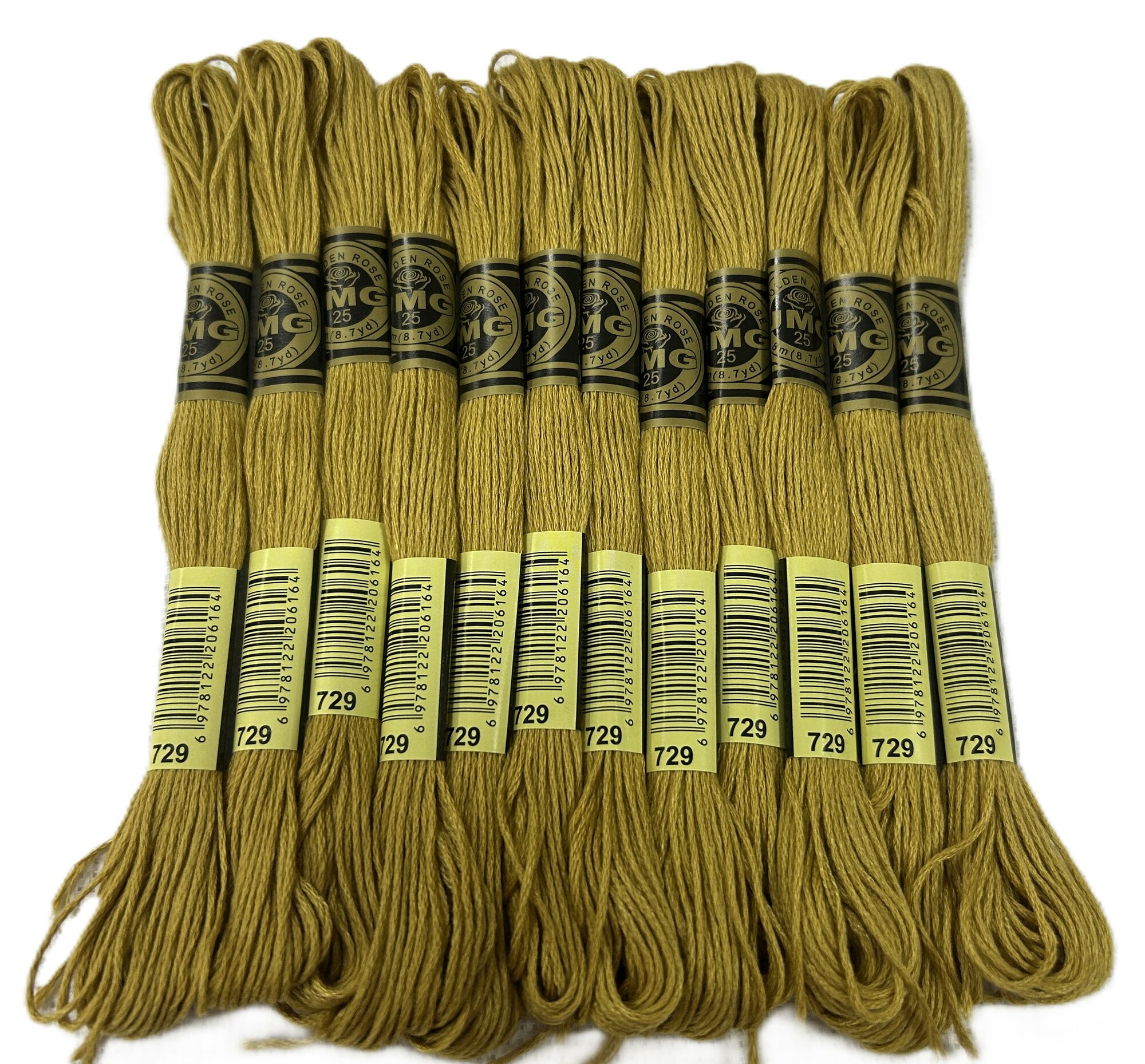 Нитки для вышивания JMC мулине (150-3866) 100% полиэфир 12 штук x 8 м