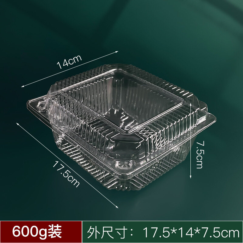 Упаковочная коробка для суши, утолщенная, одноразовая, прозрачная, средняя глубокая миска, торт, индейка, лапша, уличный ларек, длинная полоса, большая неглубокая