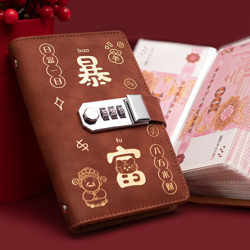 Книга для экономии денег, кассовая книга, большая емкость, интернет-знаменитость, новая модель 2025 года, книга для хранения банкнот с парольным замком для детей