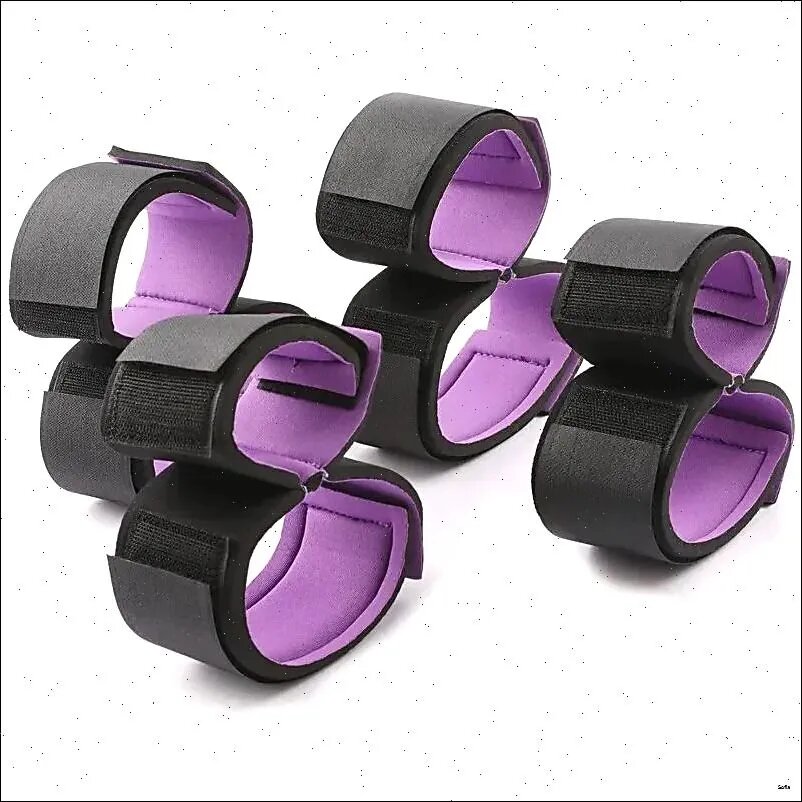 4 шт./компл. БДСМ набор для кровати, фиксаторы для рук и ног, манжеты для ног, наручники, оковы, бандаж БДСМ для связывания ног и рук, комплект для ролевых игр