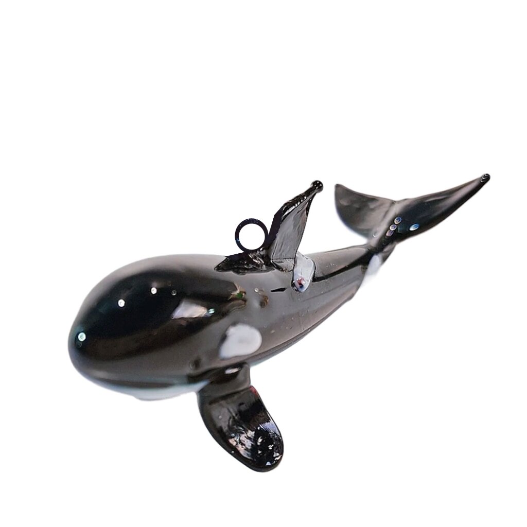 Брелок-подвеска ручной работы из стекла в виде косатки и дельфина, креативное украшение в морском стиле, подарок для дома и офиса.