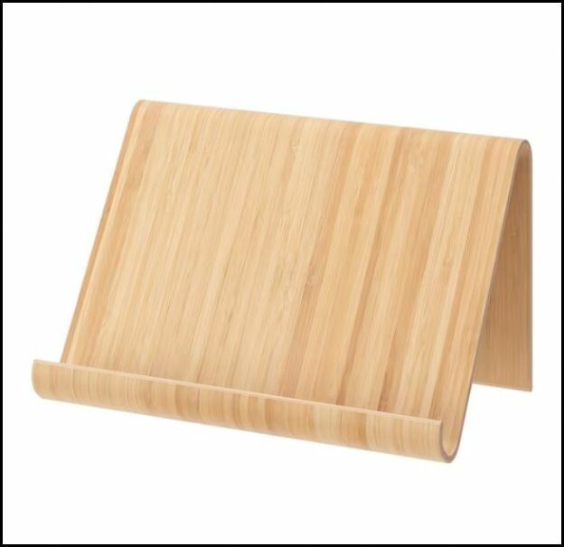 Подставка для планшета VIVALLA IKEA 26x17 см бамбуковая настольная для кухни и офиса с акриловым лаком