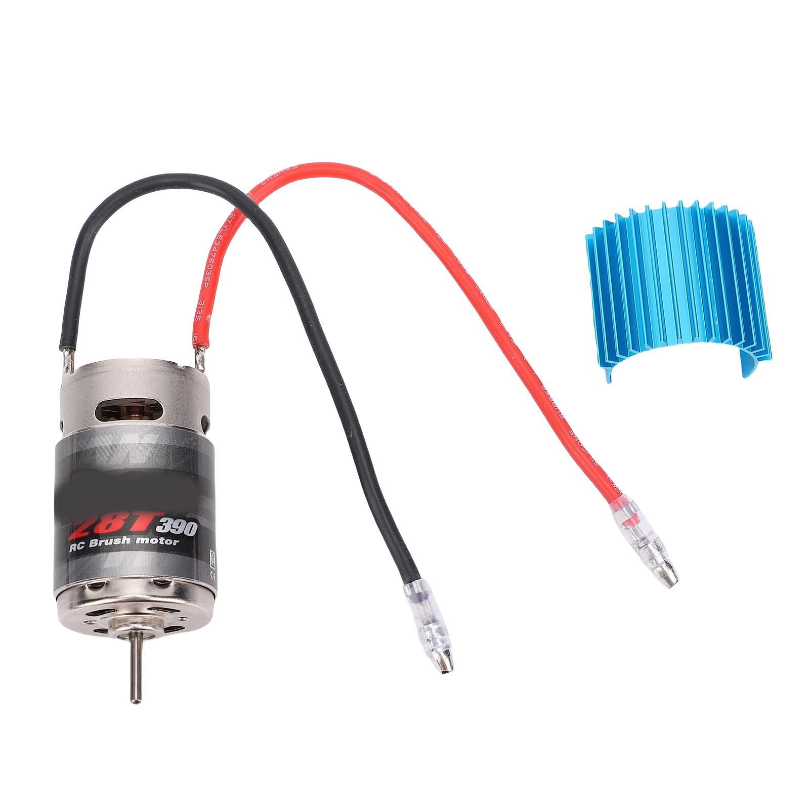 Коллекторный двигатель для радиоуправляемых моделей AXIAL SCX24 B17 TAM54393 масштаба 1:10 1:12 1:14 1:16 1:24, 28 зубьев, высокопрочный, универсальный, с синим теплоотводом.