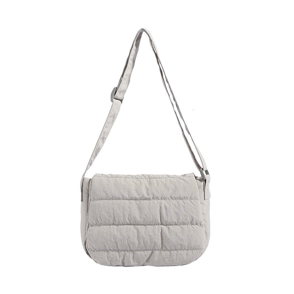 Кроссбоди женская из хлопка с утеплителем, Серый
