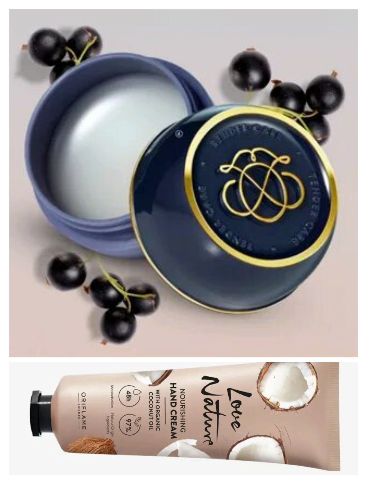 Набор "Смородина и кокос", смягчающее средство, крем для рук 75 мл