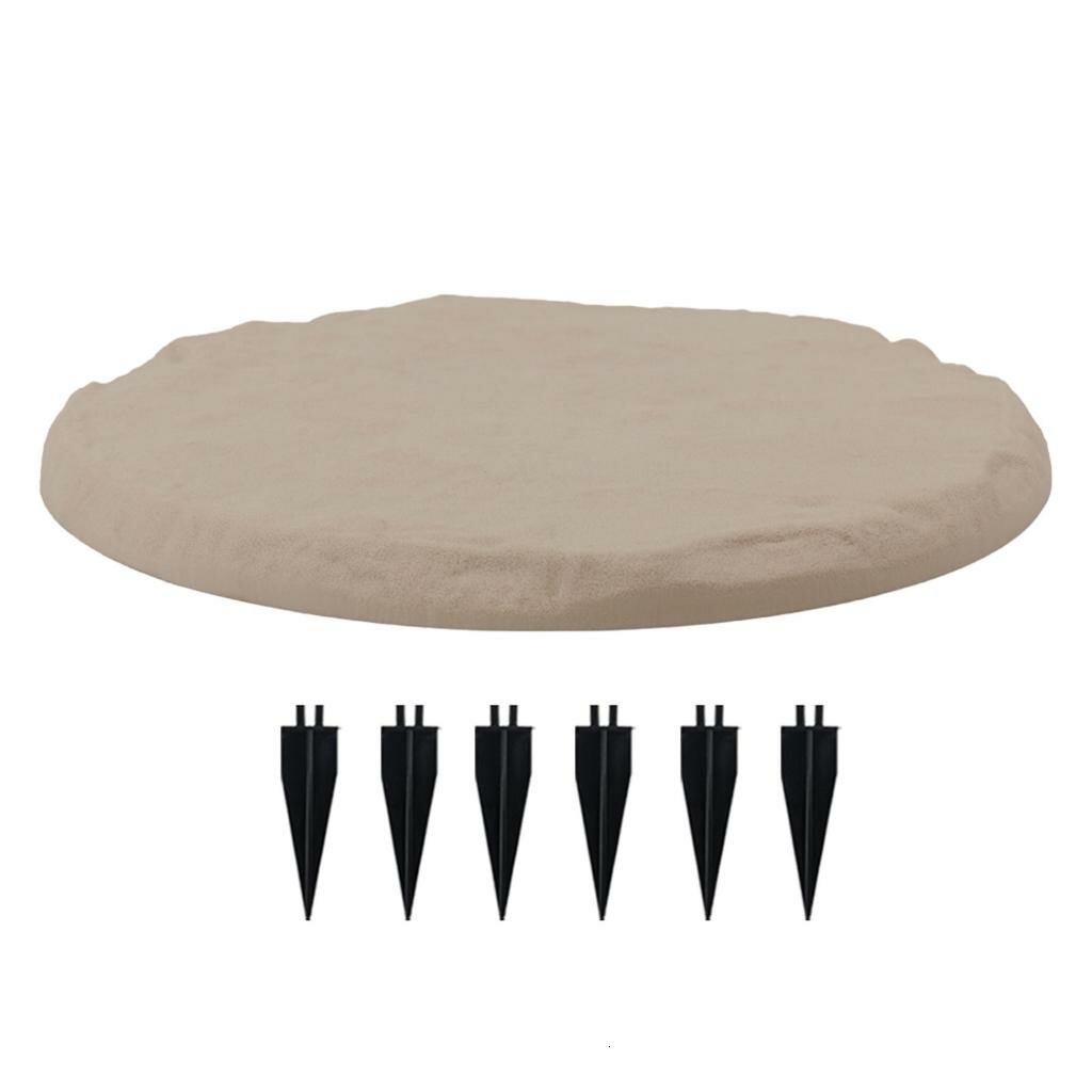 Декоративная плитка для садовой дорожки, нескользящая, кремовый цвет - Круглый